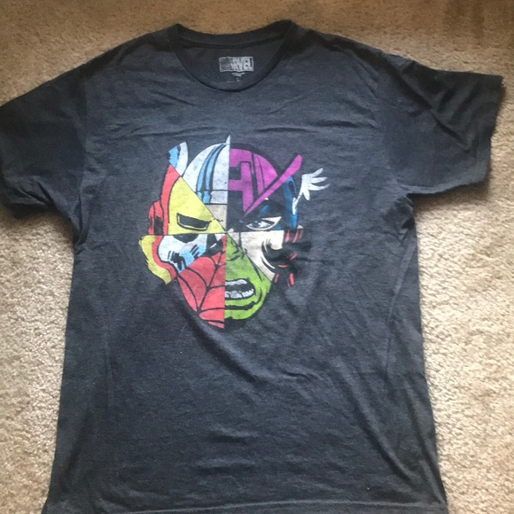 Marvel | Shirts | Marvel Character Face Merge Tee | Poshmark